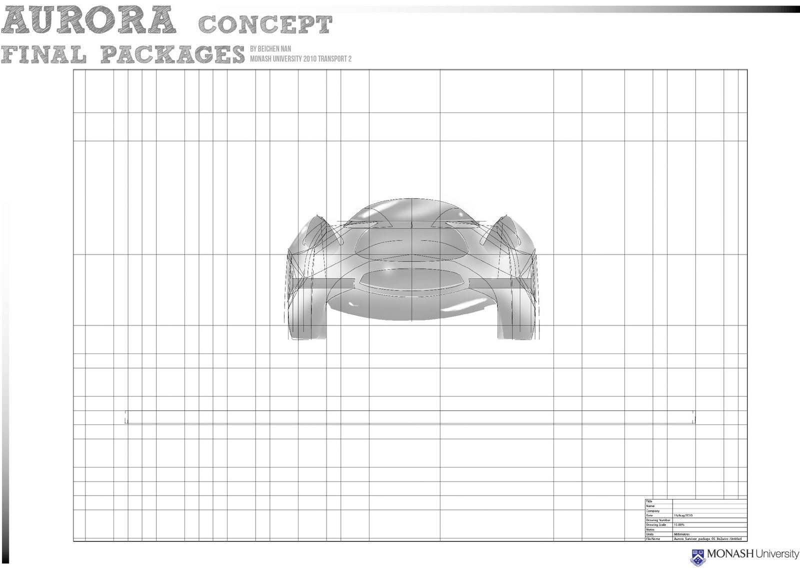 Automotive design - Be: Final Package Drawings Week 5