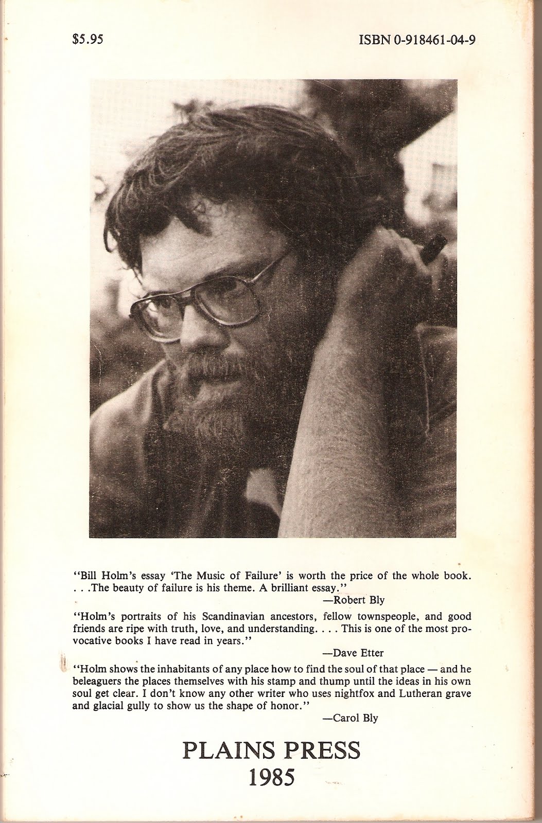 molino de damaniu / (la) cabaña: BILL HOLM: "El corazón se puede llenar ...