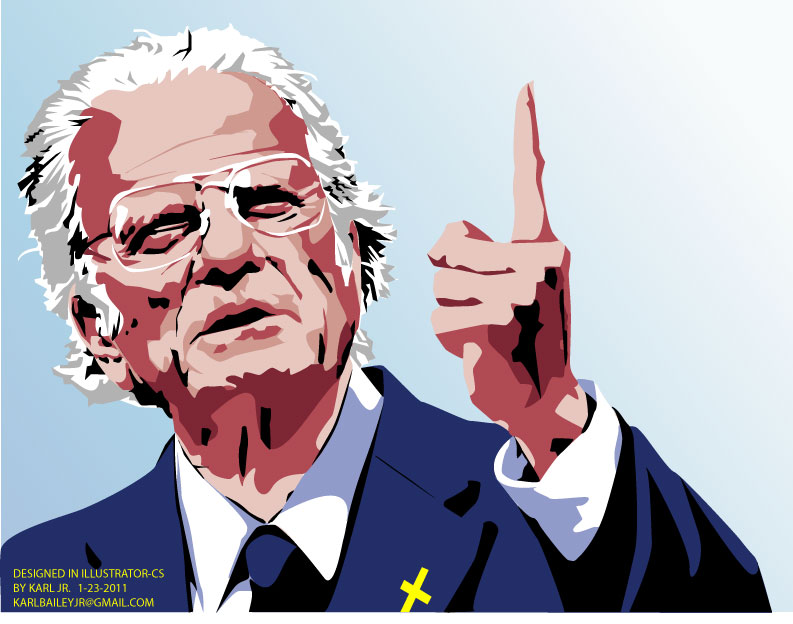 Karl's Portfolio Blog: Vector art of Dr. Billy Graham