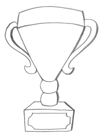 Medalha e troféu... para colorir.