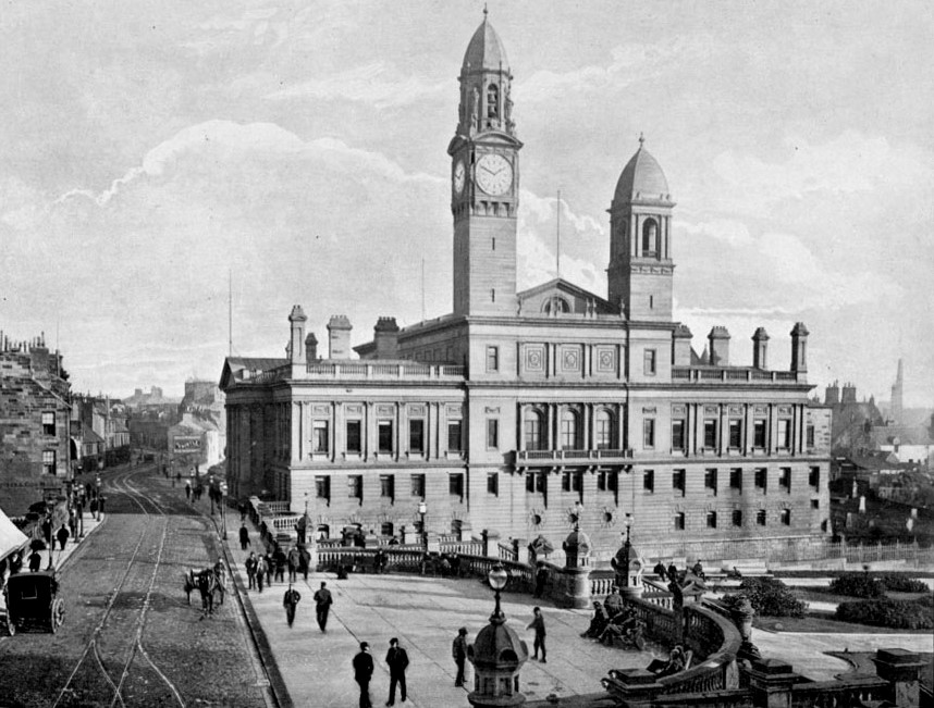 Tour Scotland: Old Photographs Town Hall Paisley Scotland