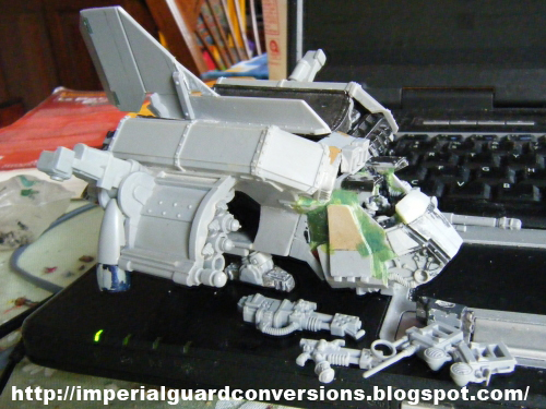 Imperial Guard Hobby: Light Attack Craft Erithacus - part 2