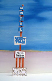 Desert Palm Motel Sign Papercraft ~ Paperkraft.net - Free Papercraft ...