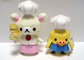 Relax Bear Papercraft - Chef Kiiroitori ~ Paperkraft.net - Free ...