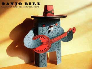 Banjo Bird Papercraft ~ Paperkraft.net - Free Papercraft, Paper Model ...