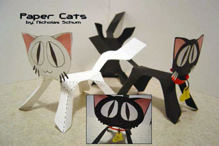 Papercraft Cat - Dotty ~ Paperkraft.net - Free Papercraft, Paper Model ...