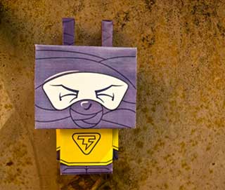 Square Ninja Bunny Paper Toy ~ Paperkraft.net - Free Papercraft, Paper ...
