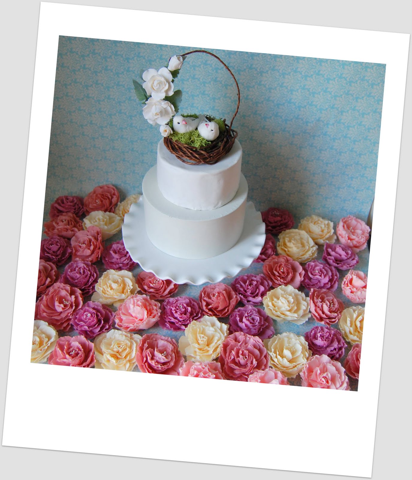wedding cake topper - woodland | Handmade PaPer FloweRs by Maria Noble