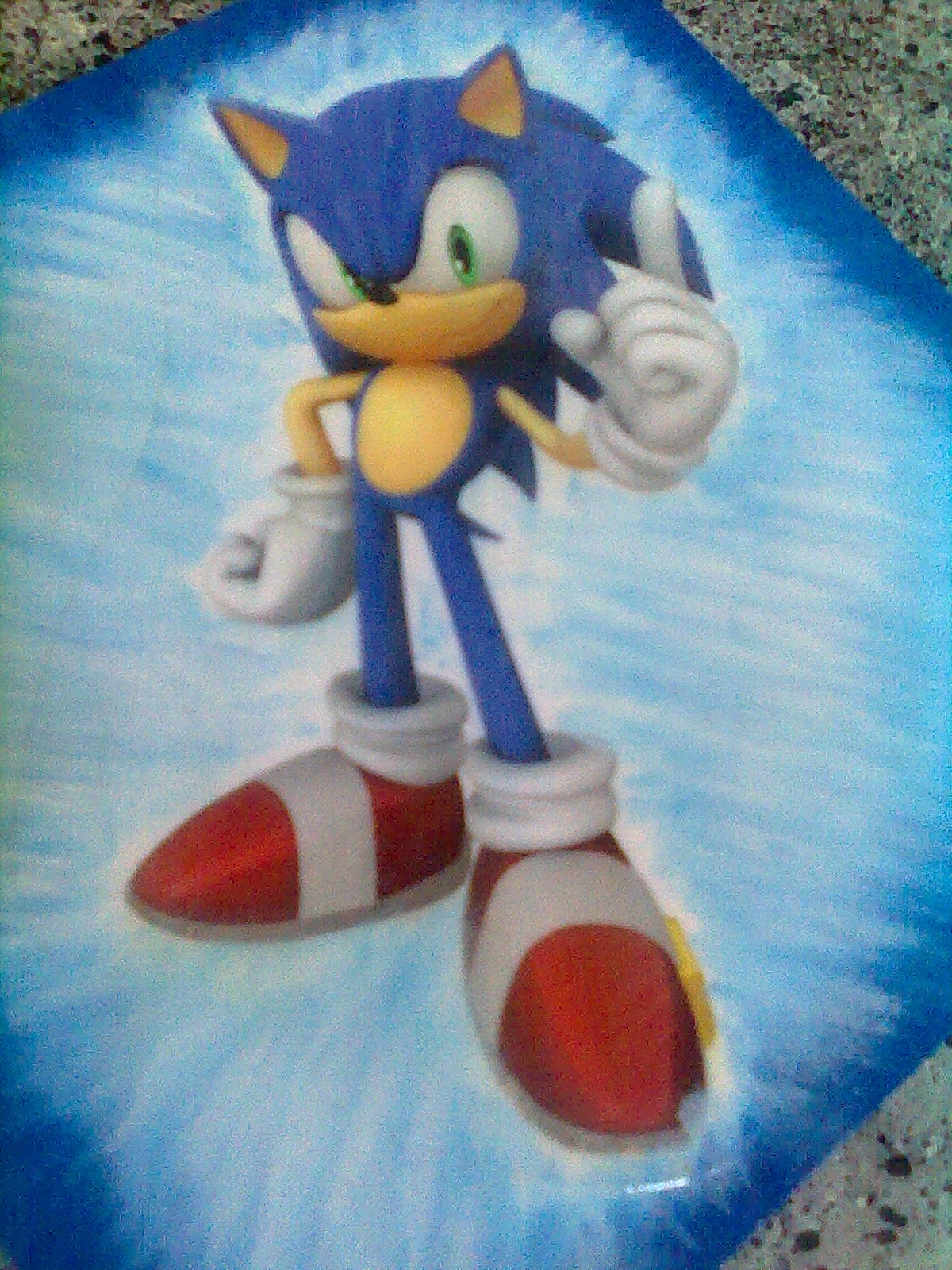 Alegria do Artesanato: Caixa e Pano de prato Sonic.