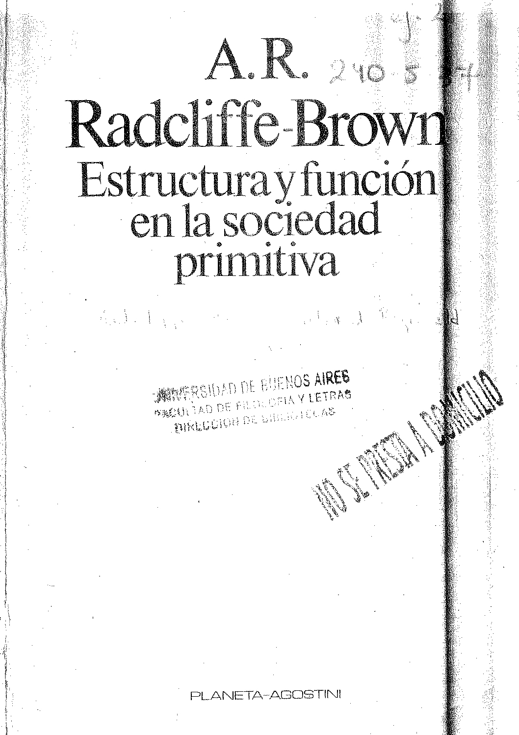 Etnohistoria ENAH Blog: Radcliffe-Brown - Estructura y función en la ...