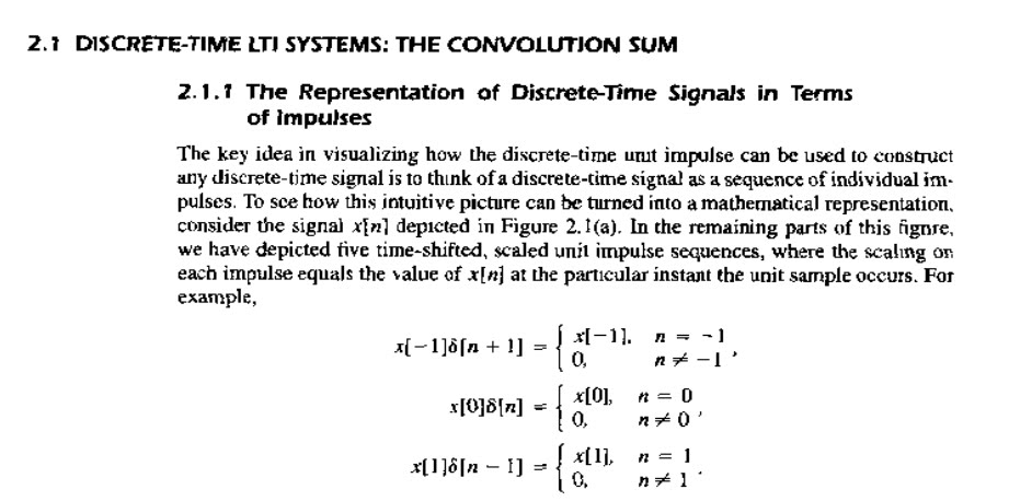The Convolution Sum Discrete Time Lti Systems Lecture Notes