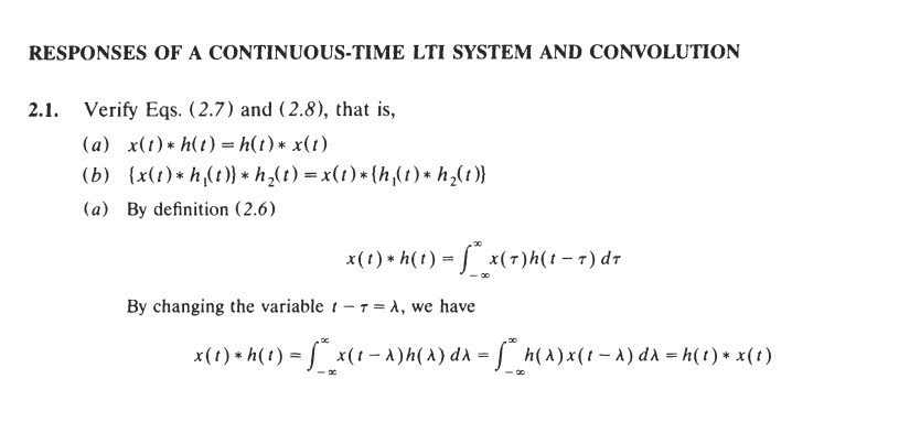 Convolution Integral Examples