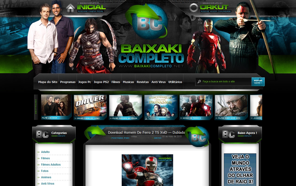 Downloads TT: Template do Baixaki Completo – Blogger