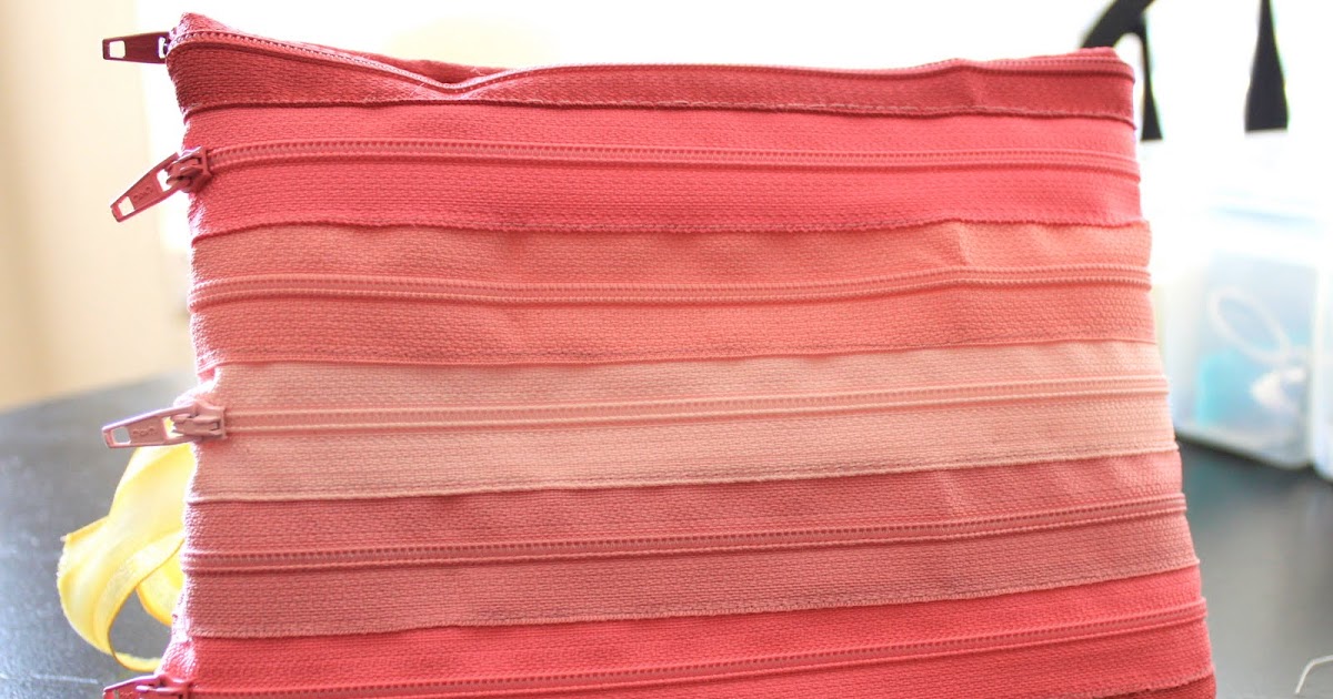 everywhere orange: zipper bag: tutorial