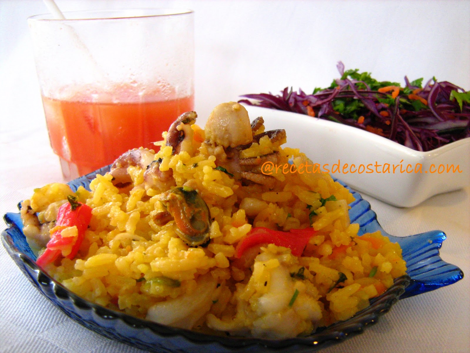 Cocina Costarricense: arroz con mariscos