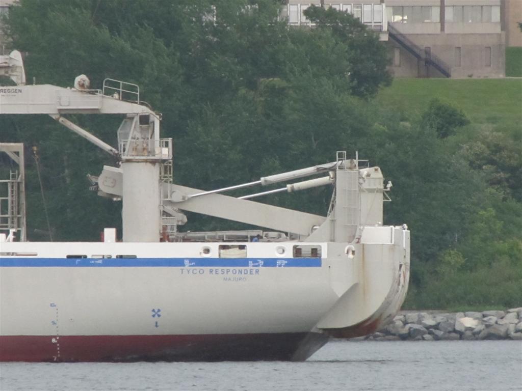 Shipfax: Cable Ship at anchor