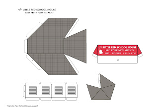 My Little House: Red Schoolhouse Paper Model