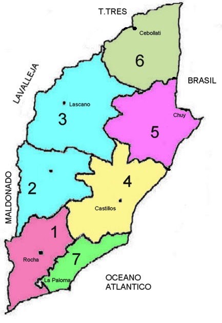 Límites de las Secciones Judiciales del Uruguay: ROCHA