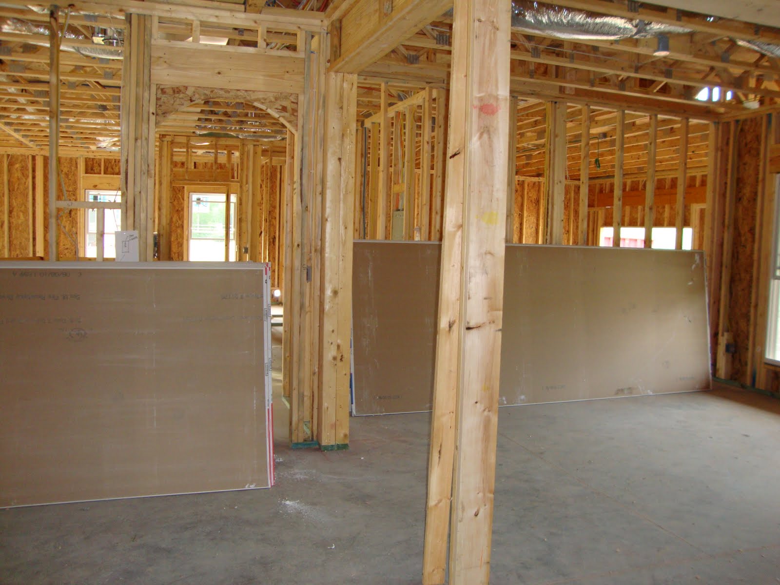 Home Building Project: Windows Part II, Drywall, & Brick