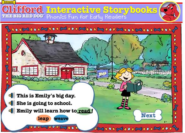 Homeschool Parent: Clifford Interactive Storybooks and Phonics Fun!