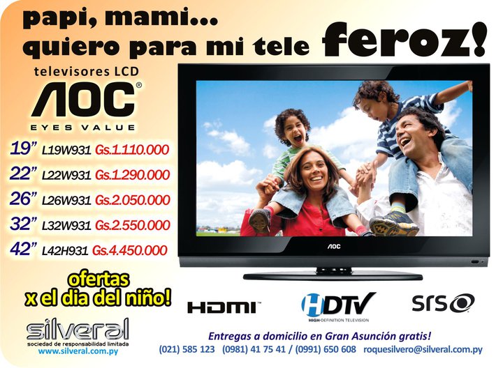 :: Silveral :: Todo lo que necesitás!: Promoción de Televisores LCD!