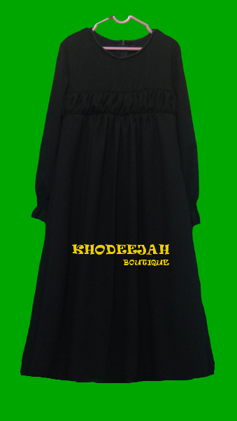 Gamis hitam Kerut Anak
