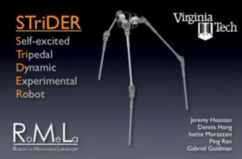 nevertheless: STriDER: Self-excited Tripedal Dynamic Experimental Robot