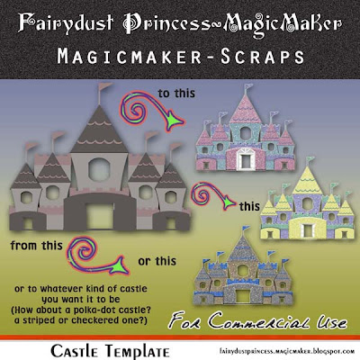 magicmaker-scraps: Commercial Use Castle Template freebie