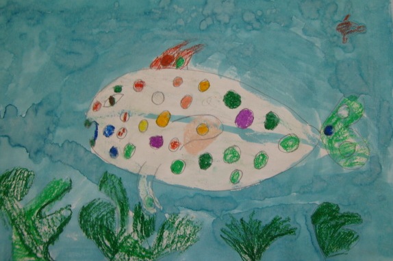 Thomas Elementary Art: 1st Grade Wax Resist Fish