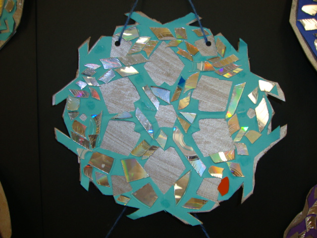 Thomas Elementary Art: 4th Grade Recycled CD Snowflake Mosaic
