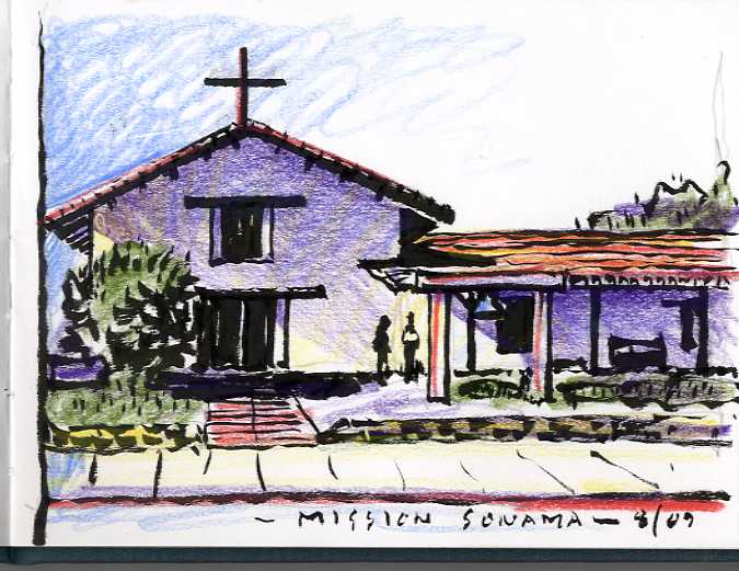 drawing (on) the world: California Missions
