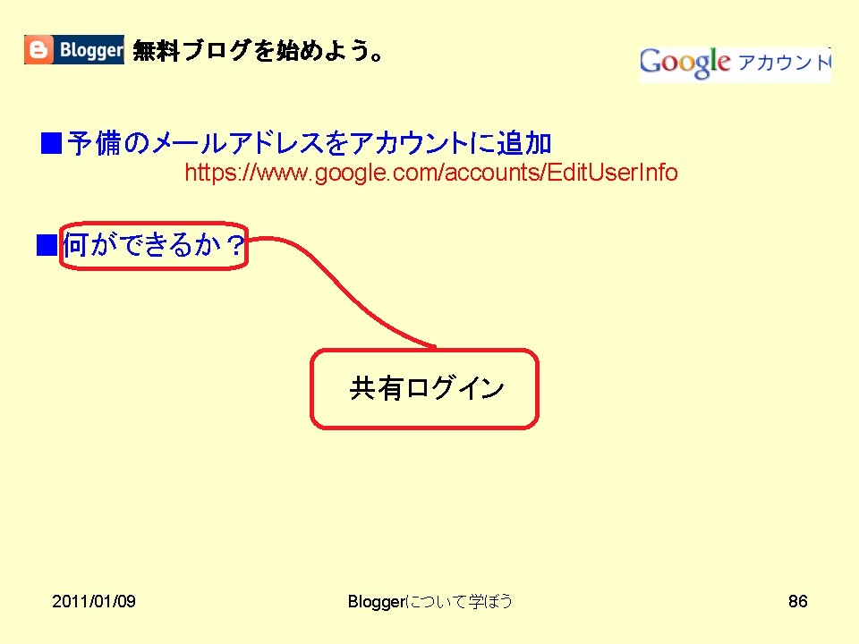 ict-tutorial-paradise: Google Blogger 共有ログイン ： 今日からはじめる Blogger - 08
