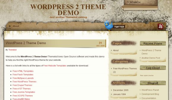 Vector Wall Green Wordpress Theme - Free Wordpress Themes