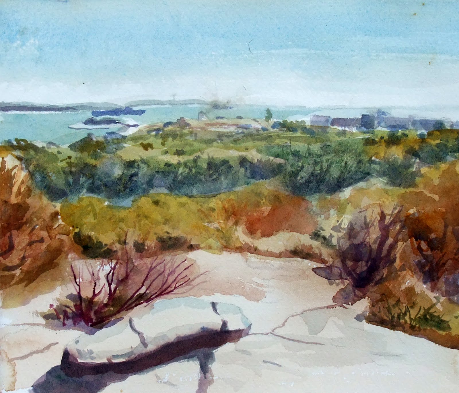 Nicola Moir Art: Bare Island in Botany Bay
