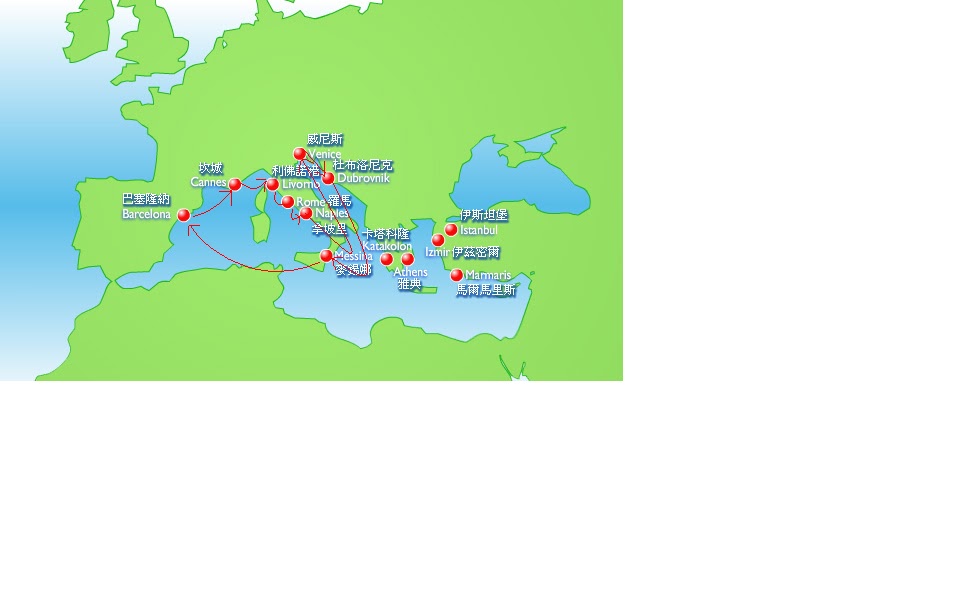Adriatic Sea Cruise: Route map
