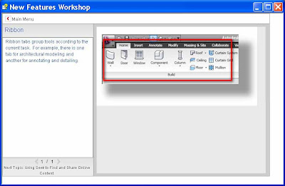 Revit Architecture Training Notes: Revit 2010 New Features: Ribbon