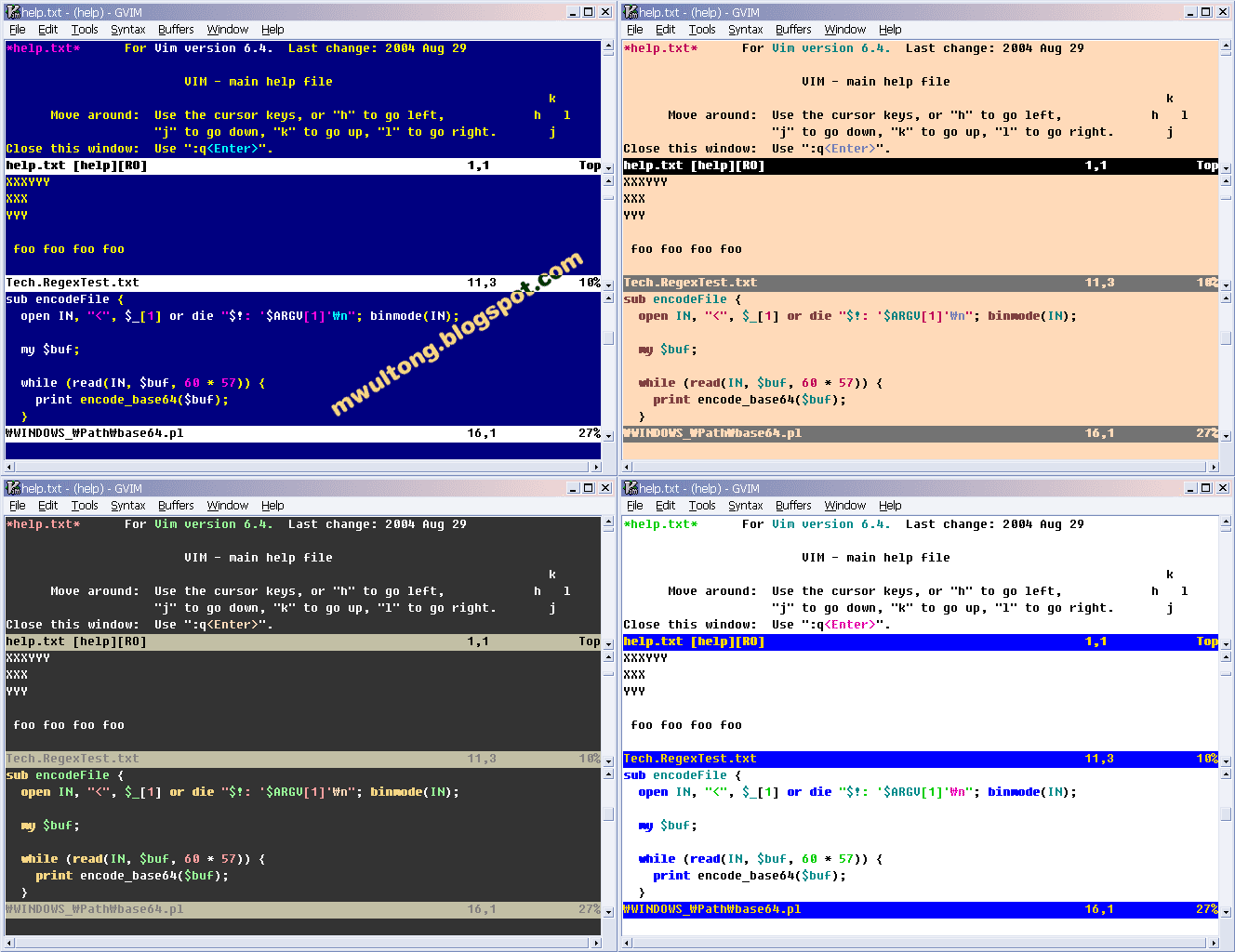 VIM Gvim VI Color Scheme vim-gvim-vi-color-scheme
