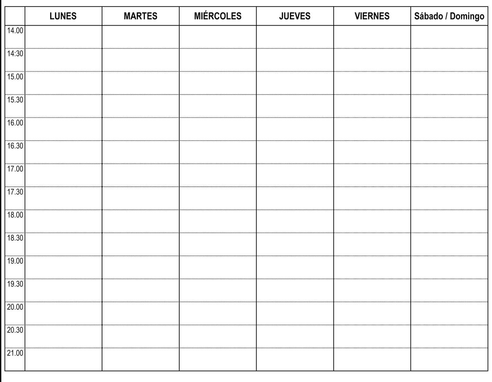 Como hacer un horario de estudio - Imagui
