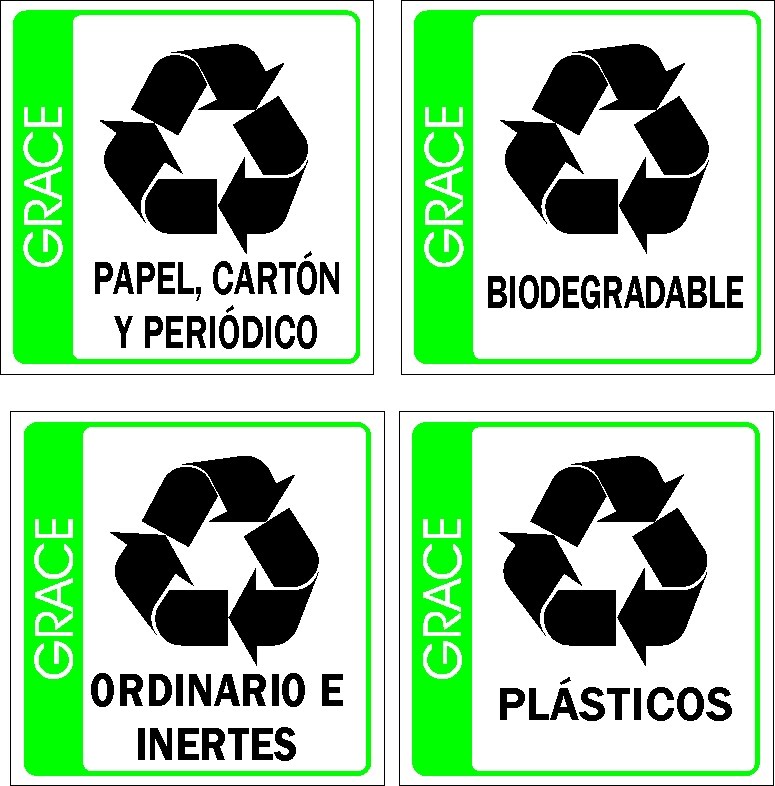 Star Investment: Letreros de reciclaje para pegar en tanques.