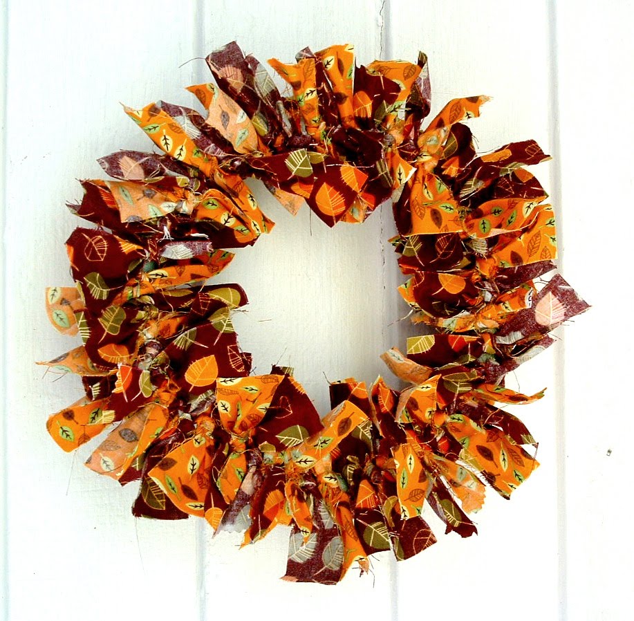 Rag Wreath: Autumn