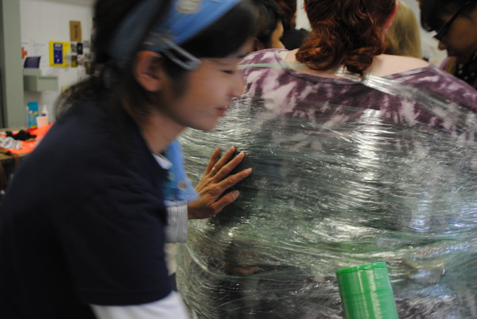 Blue Sky Project : Ari Tabei: body casts (saran wrap)