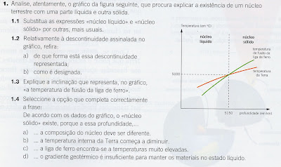 Biologia e Geologia 10 ano: ficha descontinuidades internas da Terra