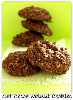 OAT, COCOA & WALNUT COOKIES...on-the-go-cookies! - Passionate About Baking