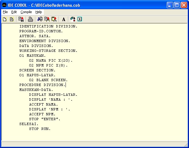 Kumpulan Program Cobol ~ Fauzi Online