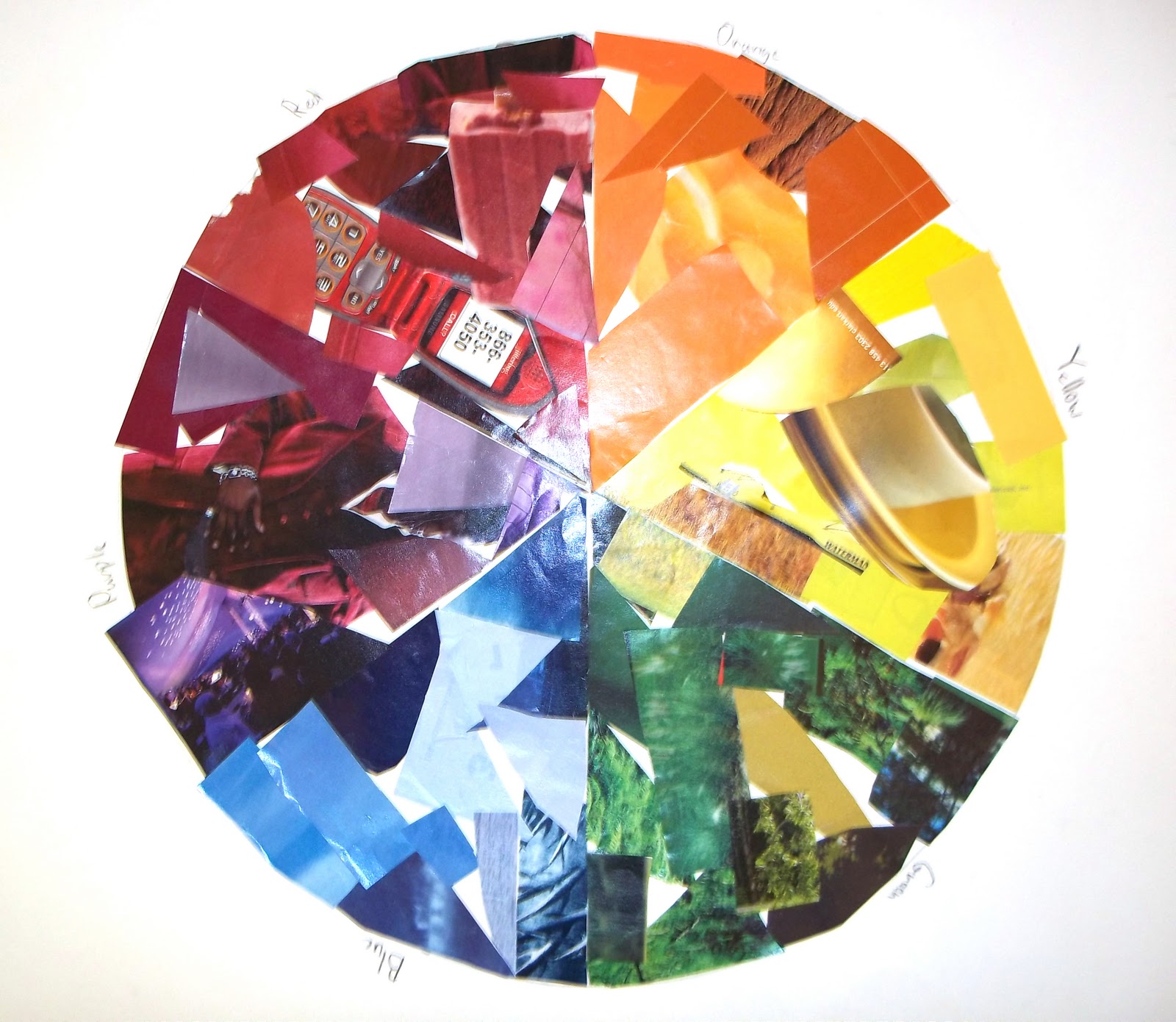 Monument Valley Regional Middle School Art Class: Color Wheel Collages ...