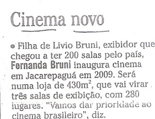 ANA MARIA BRUNI: Bruni no Cinema Brasileiro