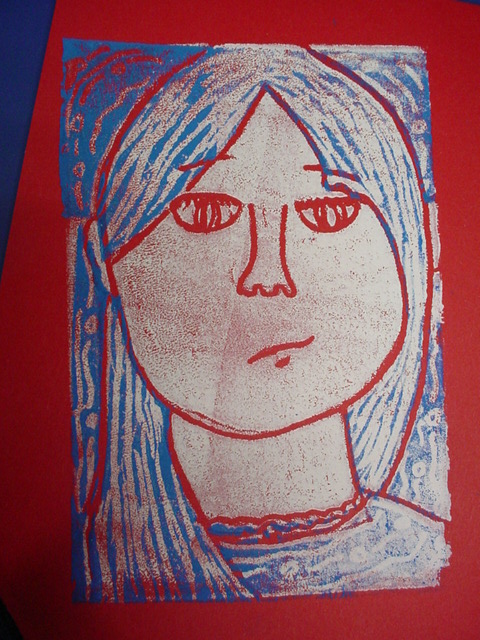 Mrs. Knight's Smartest Artists: Reductive printmaking: self-portraits