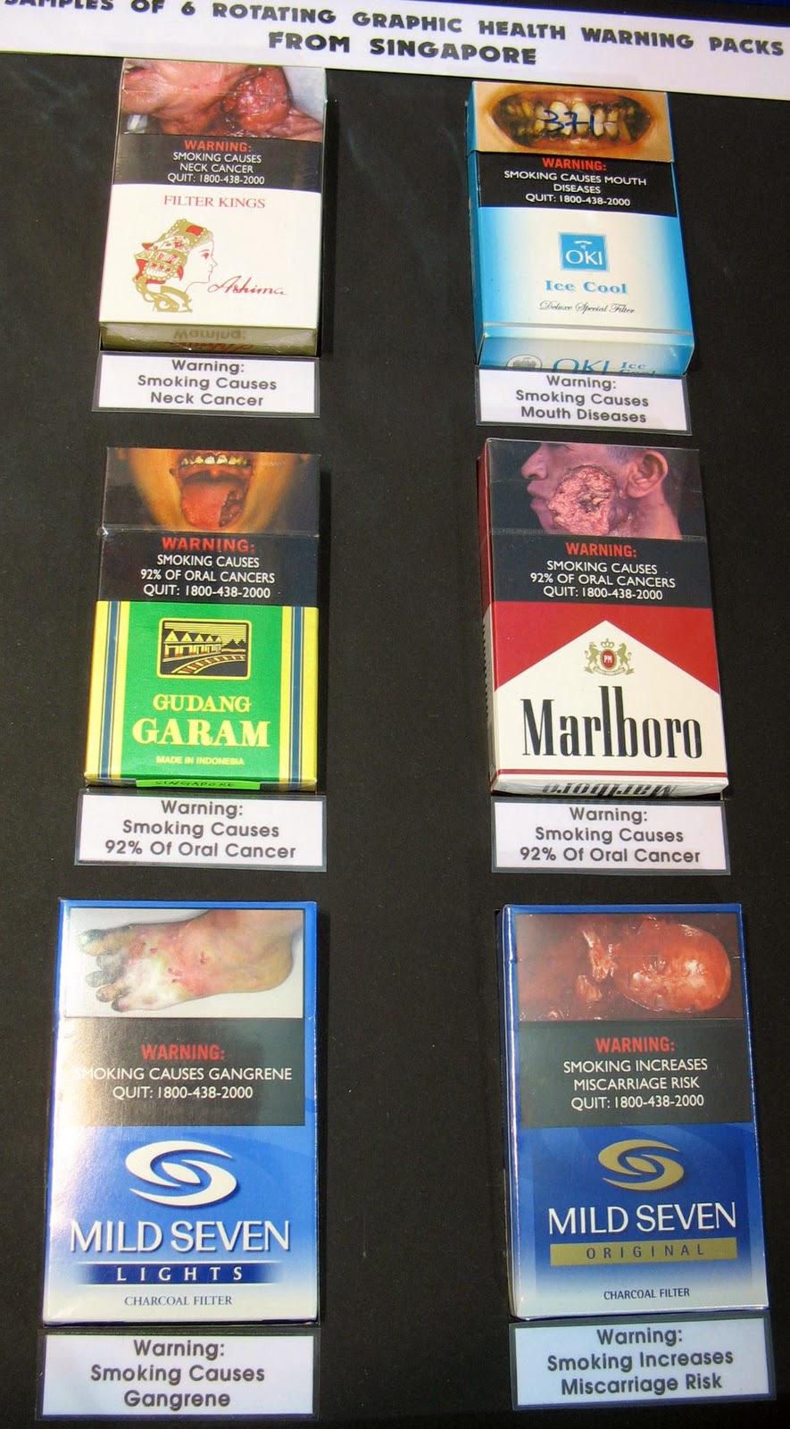 Stock Pictures: Pictorial Warnings on Tobacco packs