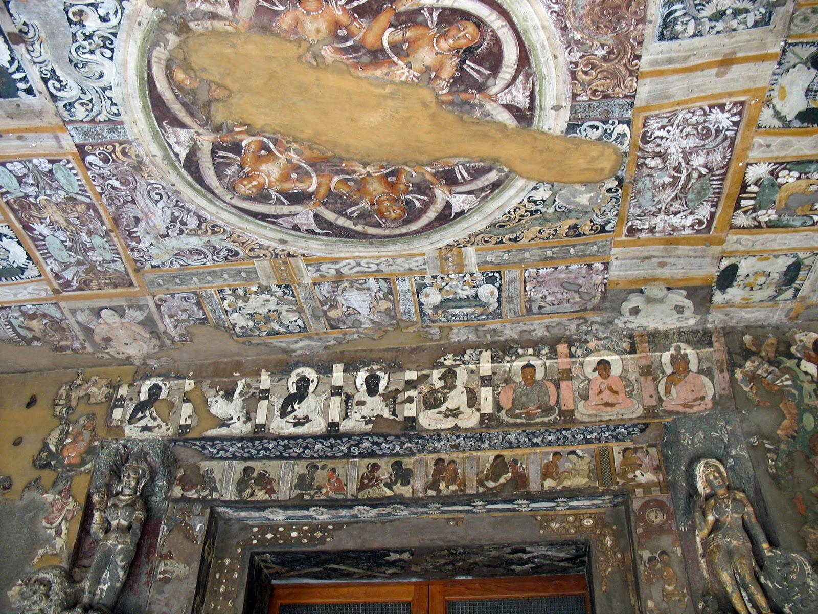 Stock Pictures: Ajanta Temple Paintings and Murals from Cave 2
