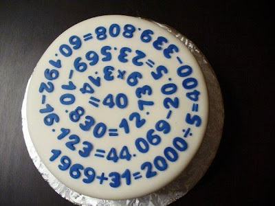 Iced and Sliced: 40th Birthday Equation Cake
